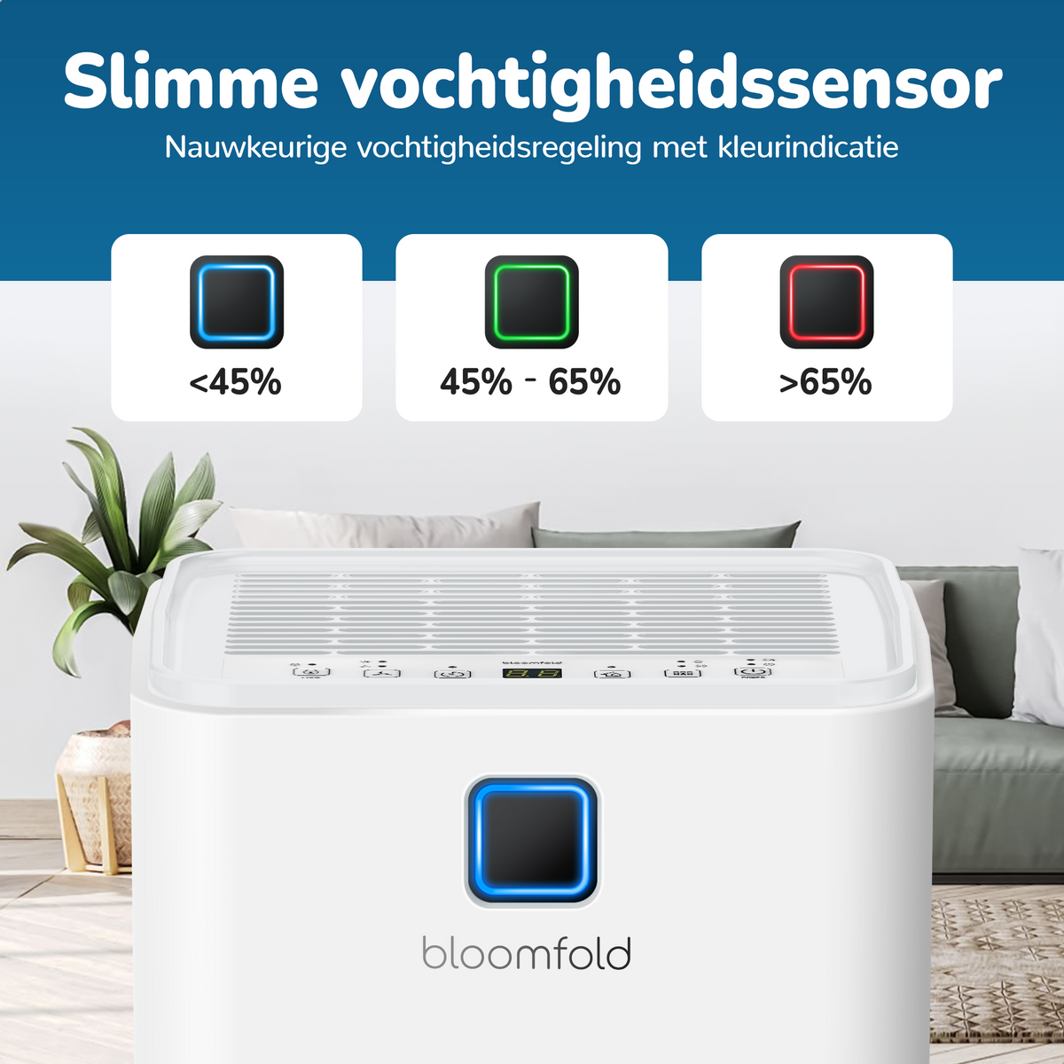 Bloomfold 12L Luchtontvochtiger - Vandaag besteld, morgen in huis