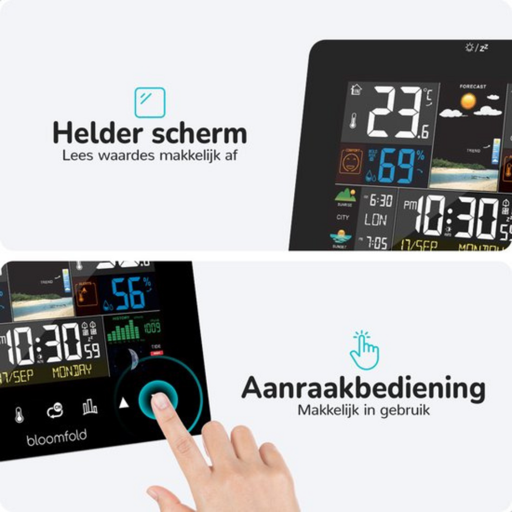 Bloomfold Weerstation Airwatch met sensor Vandaag besteld